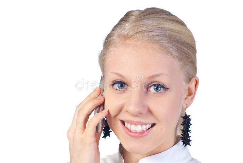 Beautiful Businesswoman On The Phone. Stock Photo - Image of isolated ...