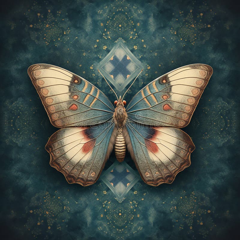 Beautiful Butterfly in Beautiful Setting. Stock Illustration ...