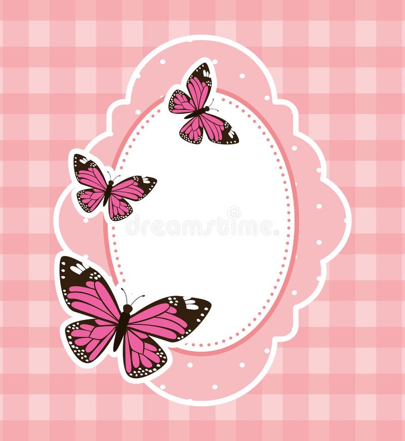 Beautiful butterfly frame stock vector. Illustration of spring - 60957659