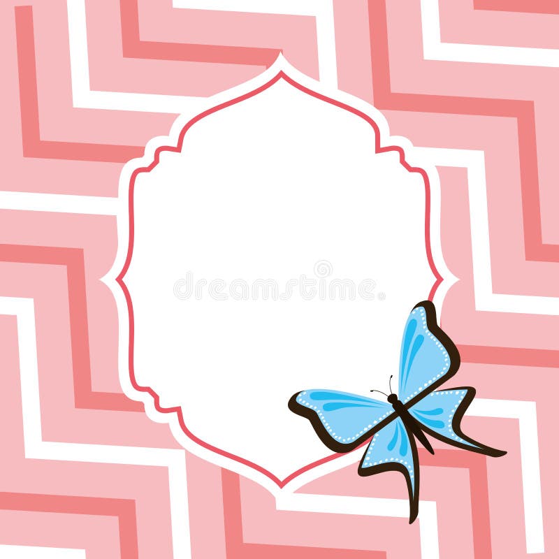 Beautiful butterfly frame stock vector. Illustration of design - 60958518