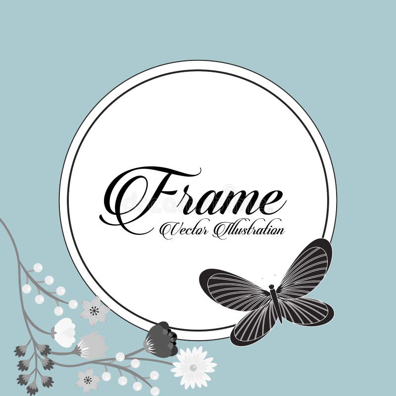Beautiful butterfly frame stock vector. Illustration of summer - 60962812