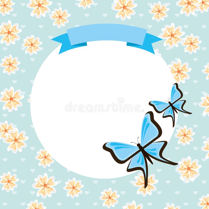 Beautiful butterfly frame stock vector. Illustration of background ...