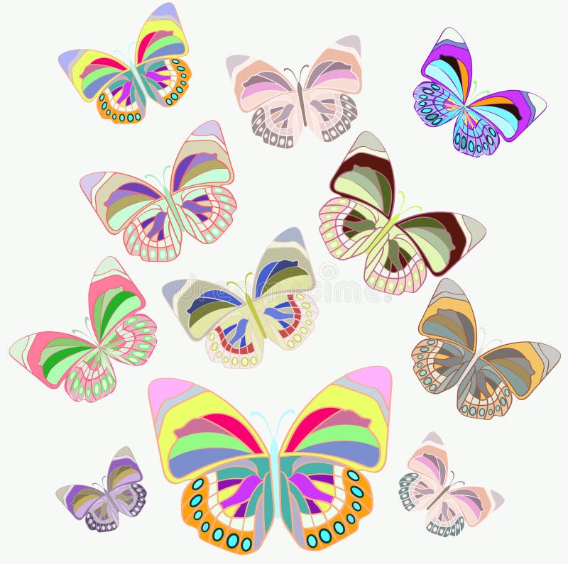 Beautiful butterfly stock illustration. Illustration of design - 42793222