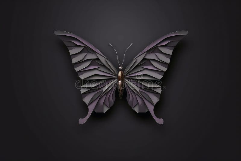 A Beautiful Butterfly in Paper Style Created with Generative AI ...