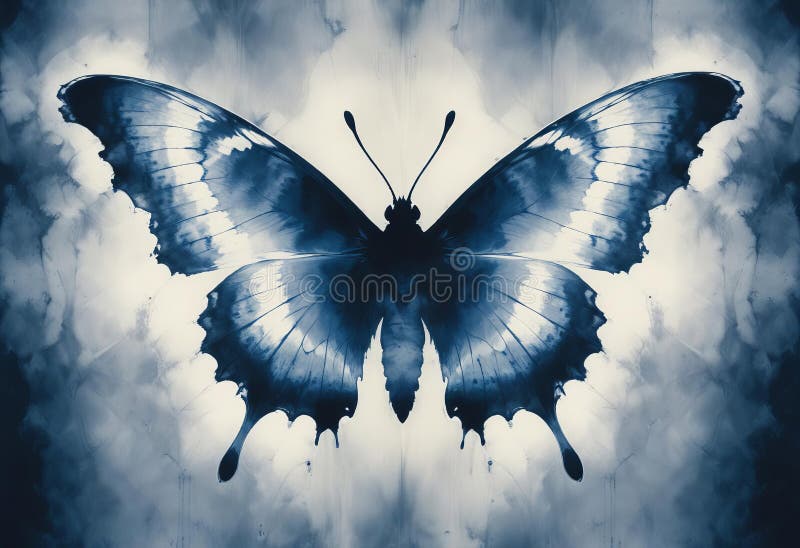A Beautiful Butterfly Rorschach Test Design Stock Illustration ...