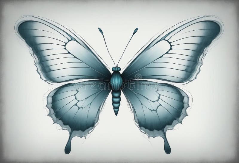 A Beautiful Butterfly Rorschach Test Design Stock Illustration ...