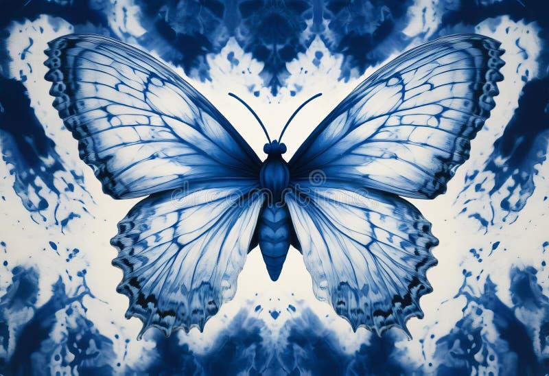 A Beautiful Butterfly Rorschach Test Design Stock Illustration ...