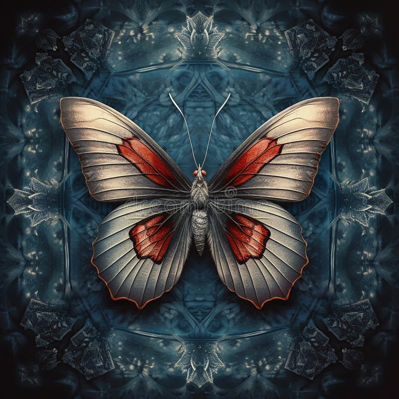 Beautiful Butterfly in Beautiful Setting. Stock Illustration ...