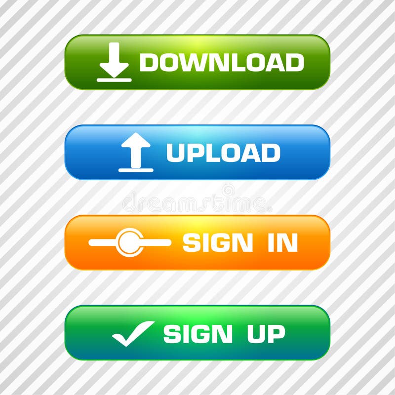 Beautiful Button Items Collection Stock Vector - Illustration of item ...