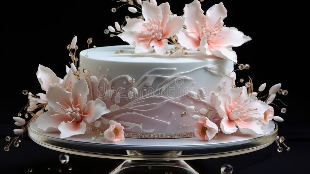 Beautiful Cake Decorations stock illustration. Illustration of tasty ...