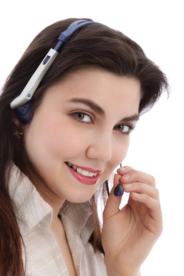 Beautiful Call Center Agent Stock Image - Image of person, assistance ...