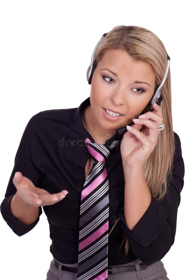 Serious call center agent stock photo. Image of businesswoman - 30478748