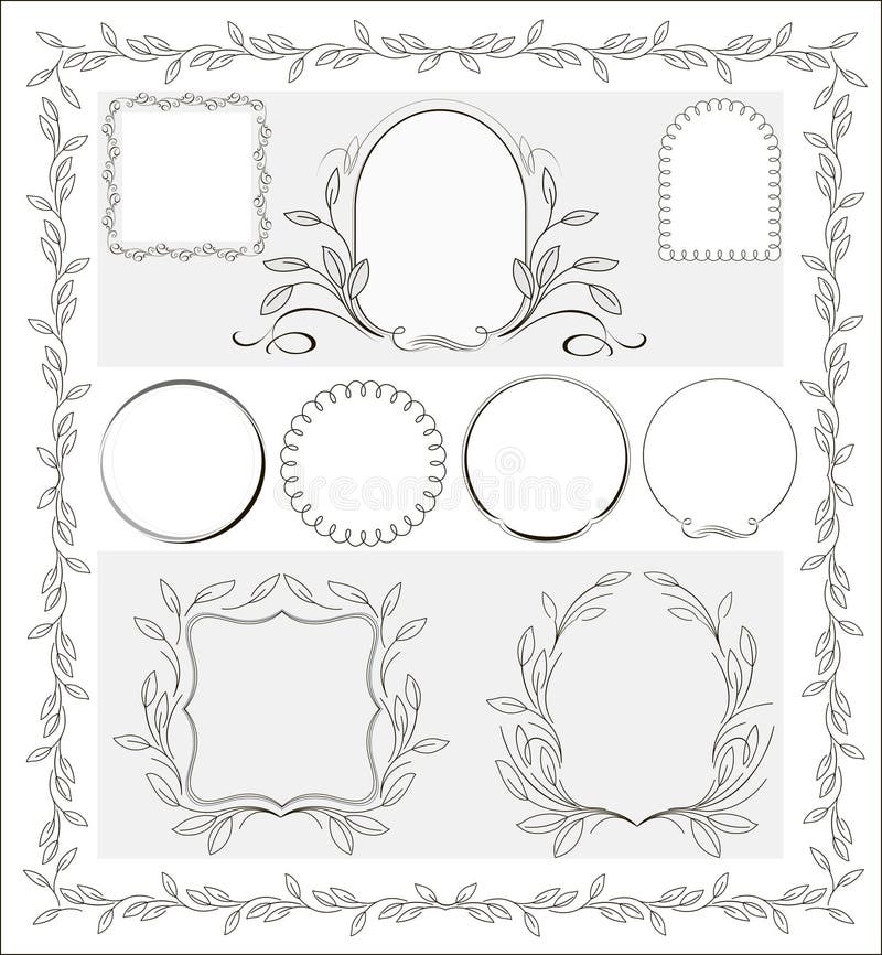 Beautiful Calligraphic Decorative Frames Stock Illustration ...