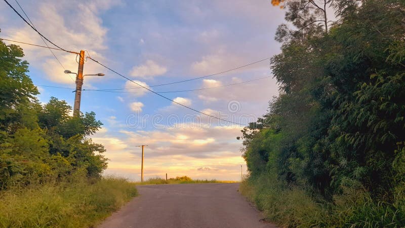 Beautiful Calm Nature with Road Stock Photo - Image of calm, lane ...
