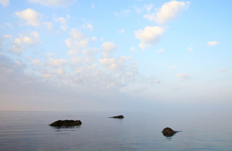 Beautiful calm sea stock image. Image of reflection, dusk - 18112469