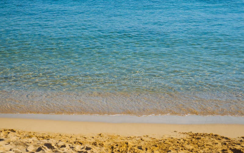 Beautiful Calm Sea on a Empty Relaxing Sandy Beach Stock Image - Image ...