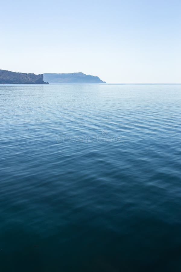 Beautiful Calm Summer Sea Landscape with Deep Blue Water Stock Image ...