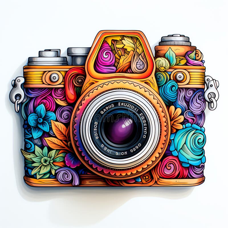 Beautiful Camera Clipart Illustration Stock Illustration - Illustration ...