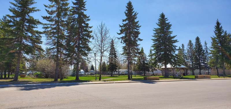 Beautiful Campground at Alberta Beach Stock Photo - Image of autumn ...