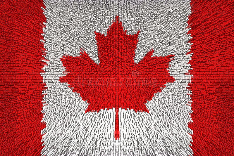 Beautiful Canada Flag Close Up Stock Image - Image of country, pattern ...