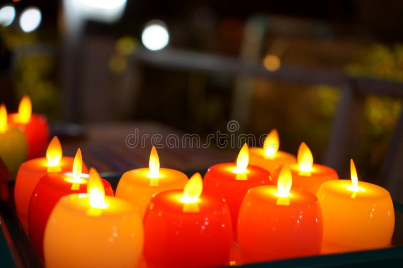 Beautiful Candle Light at Night a Beautiful Candle Light at Night at ...