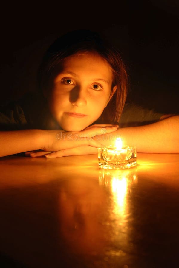 Beautiful Candlelight Portrait Stock Photo - Image of fair, flame: 1374068