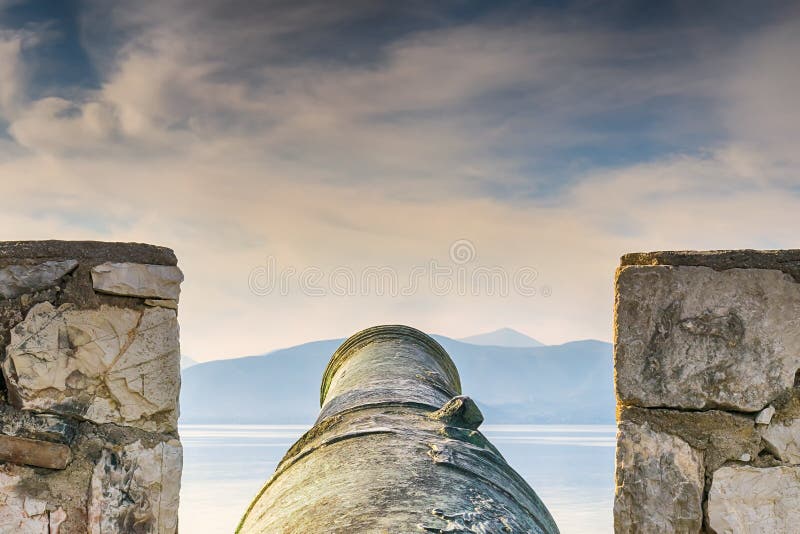 Beautiful Canon of the Old Age at Nafplio in Greece. Stock Photo ...