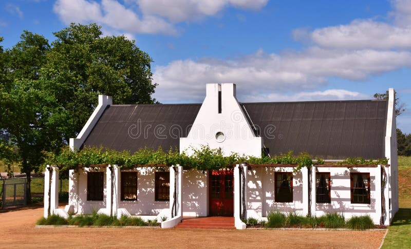 Beautiful Cape Dutch House stock photo. Image of wild - 162037270