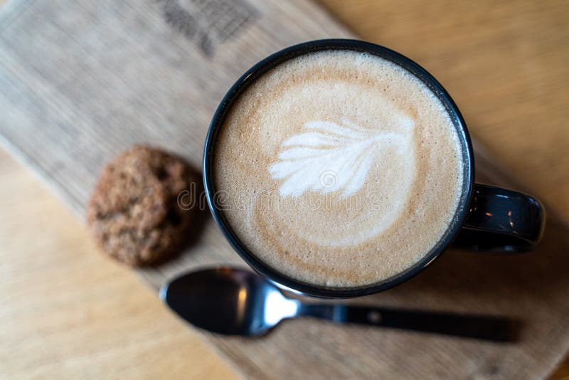 Beautiful Cappuccino with a Pattern of Thick Milk Foam - the Work of a ...