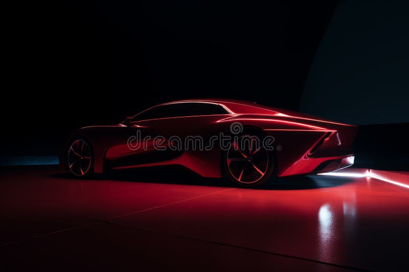 Beautiful Car in the Style of Projection Mapping Light Generative AI ...