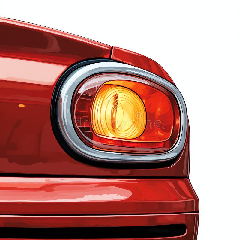 Beautiful Car Tail Light Clipart Illustration Stock Illustration ...