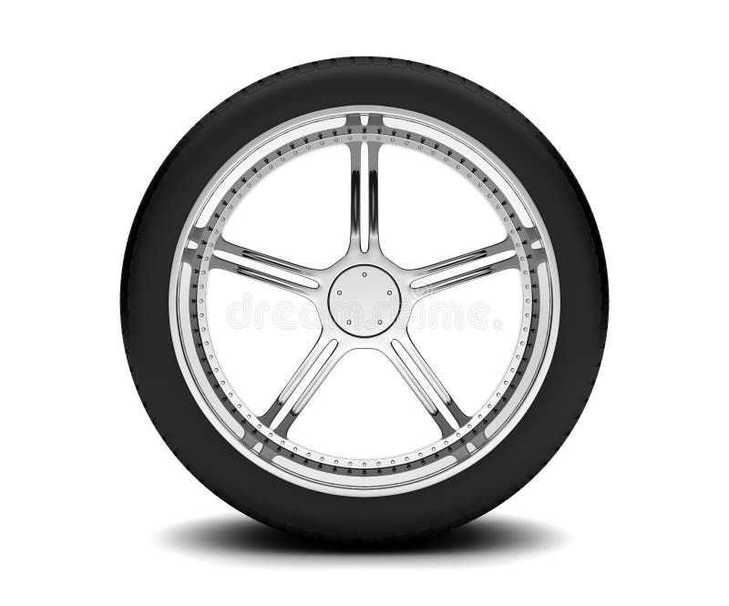 Beautiful car wheel stock illustration. Illustration of repair - 26339265