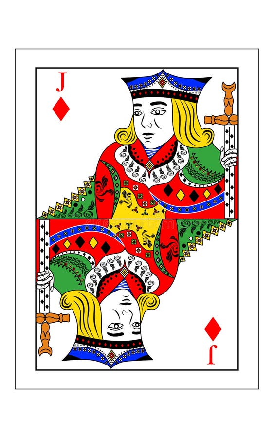 Jack of diamonds stock vector. Illustration of royal - 112760535