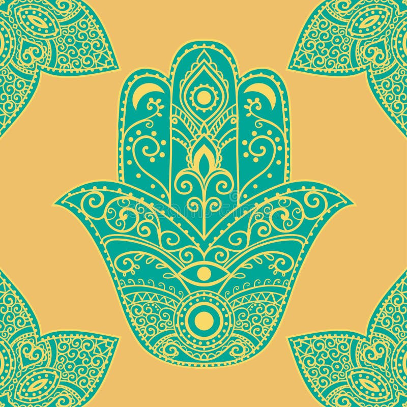 Beautiful card stock vector. Illustration of hamsa, paganism - 58755511