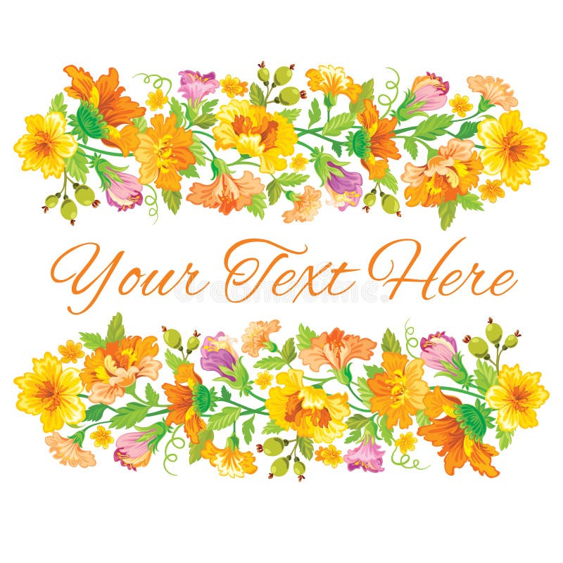 Beautiful Card with Spring Floral Design Stock Vector - Illustration of ...