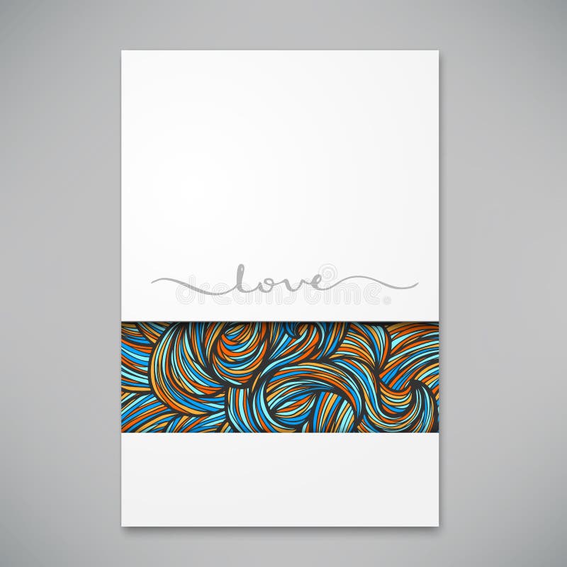 Beautiful card template stock vector. Illustration of engagement - 69843206