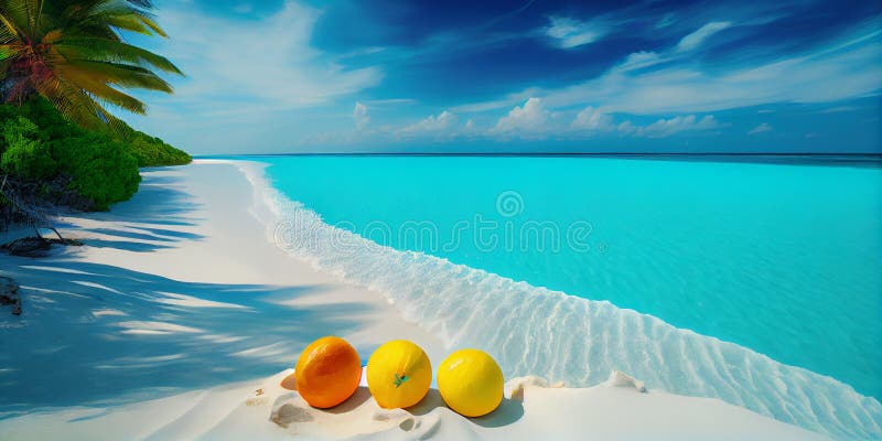 Beautiful Caribbean Islands Stock Illustration - Illustration of ...