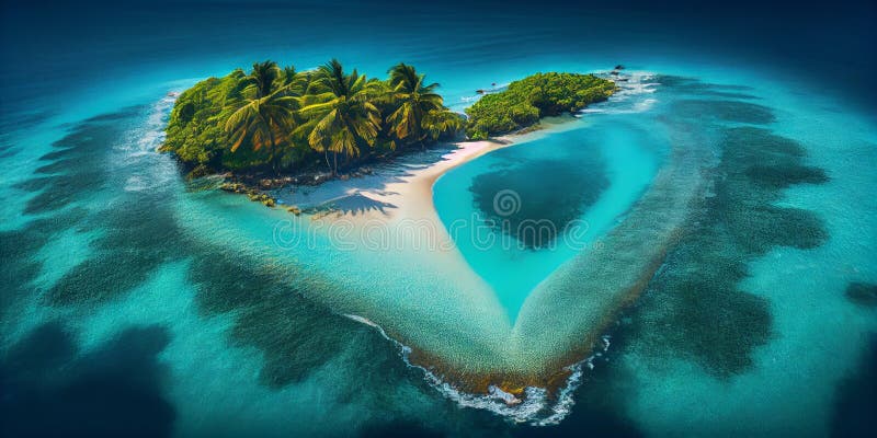 Beautiful Caribbean Islands Stock Illustration - Illustration of ...
