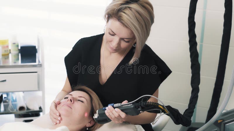 Beautiful Caring Master in Spa Salon Makes Aesthetic Correction Stock ...