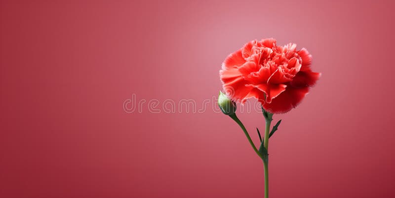 Beautiful Carnation Flower Macro Blank Space, Ai Generative Stock ...