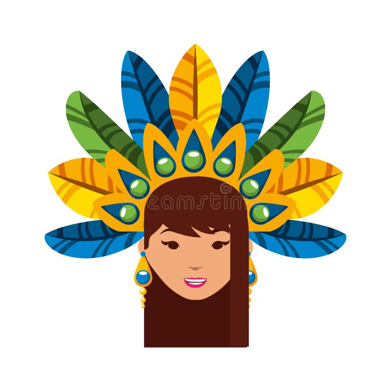 Beautiful Carnival Dancer Character Stock Illustration - Illustration ...