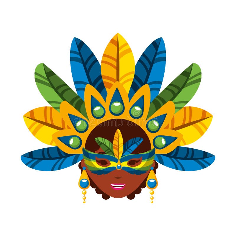 Beautiful Carnival Dancer Character Stock Illustration - Illustration ...