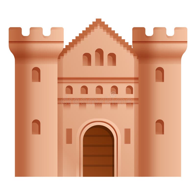 Beautiful cartoon castle stock illustration. Illustration of isolated ...