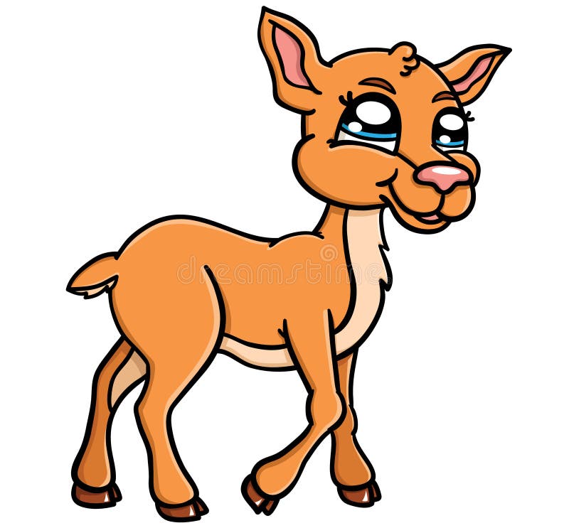 Beautiful cartoon deer stock vector. Illustration of curious - 27550103
