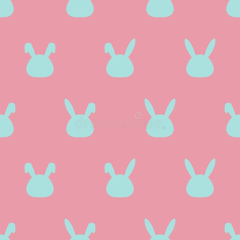 Beautiful Cartoon Pink Pattern. Rabbit Seamless Pattern Stock Vector ...