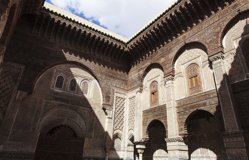 Beautiful Carved Wall in Fez Stock Photo - Image of arabic, muslim ...