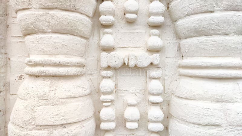 Beautiful Carved White Brick Columns. Background, Texture and Abstract ...