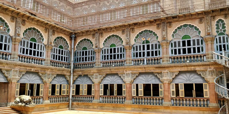 Beautiful Carved Windows of Palace Stock Photo - Image of landmark ...