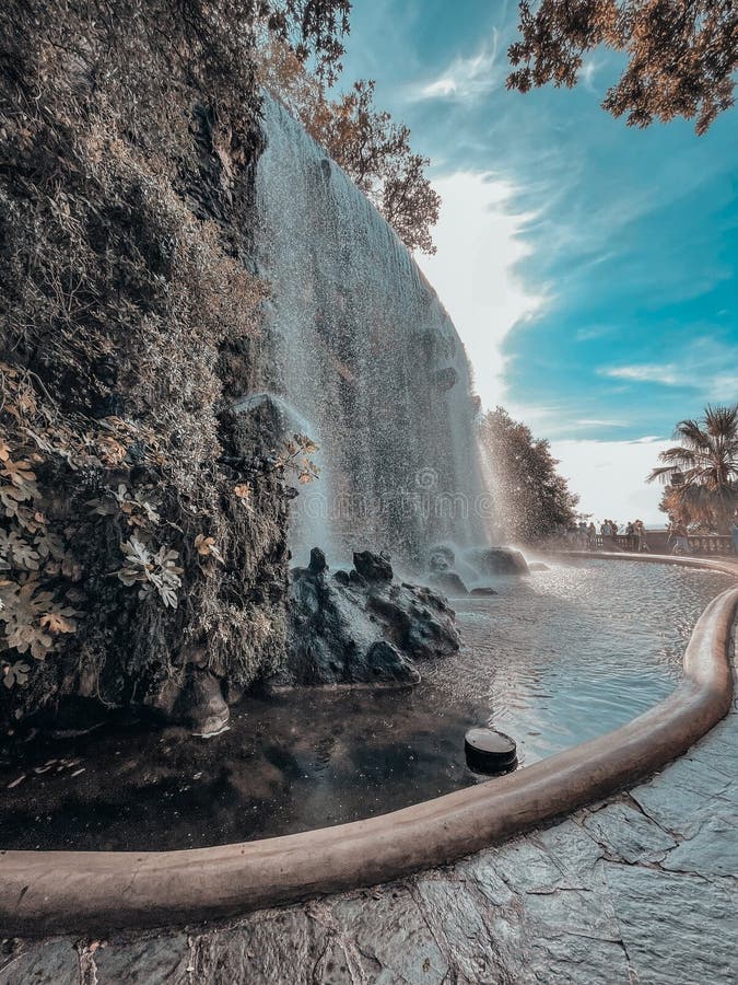 Beautiful cascade in Nice stock image. Image of beautiful - 267043035
