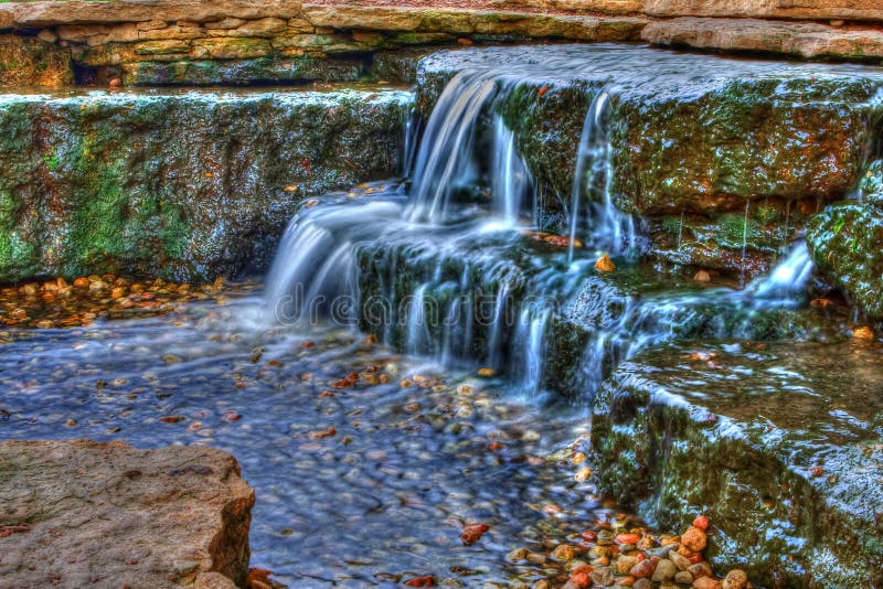 Beautiful Cascading Waterfall in High Dynamic Range Stock Photo - Image ...
